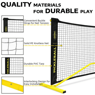 Pickleball Net Height: 36 Inches at Posts 34" at The Center